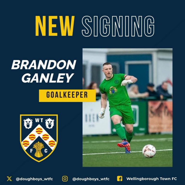 Brandon Ganley signs for Wellingborough Town – Wellingborough Town ...